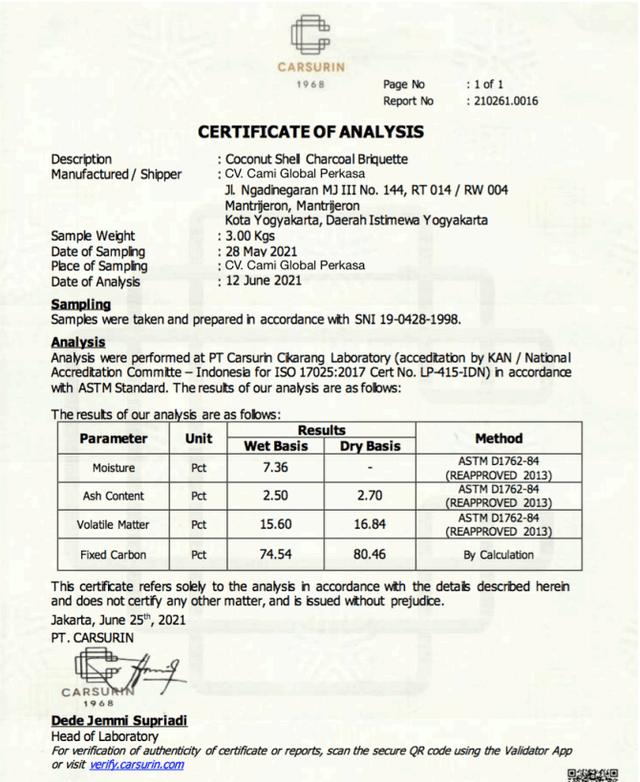 CAMI Charcoal Factory | Premium Coconut Shell Charcoal Manufacturer ...